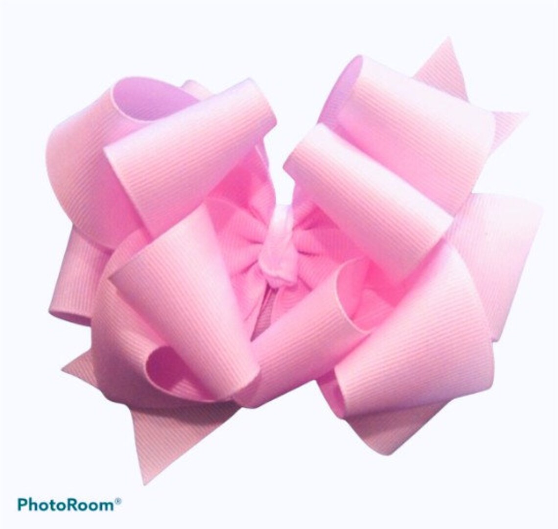 Baby Pink Bow Light Pink Hairbow Soft Pink Bows Pink - Etsy