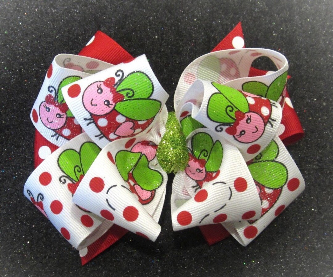 Ladybug Hair Bow, Hair Bows, Bows, Ladybug Hairbow, Red Ladybug ...