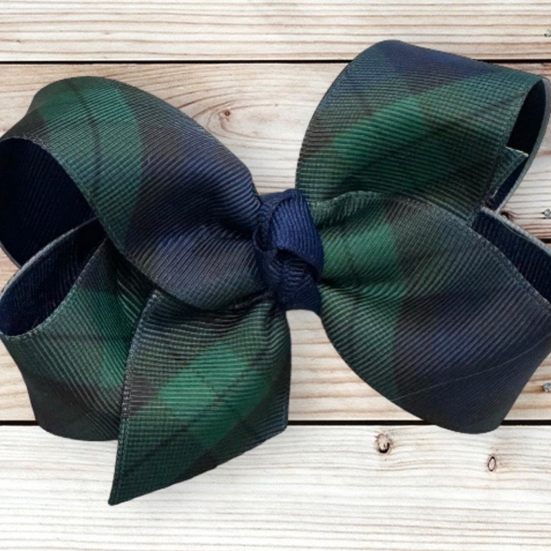 Plaid School Hairbow - Etsy