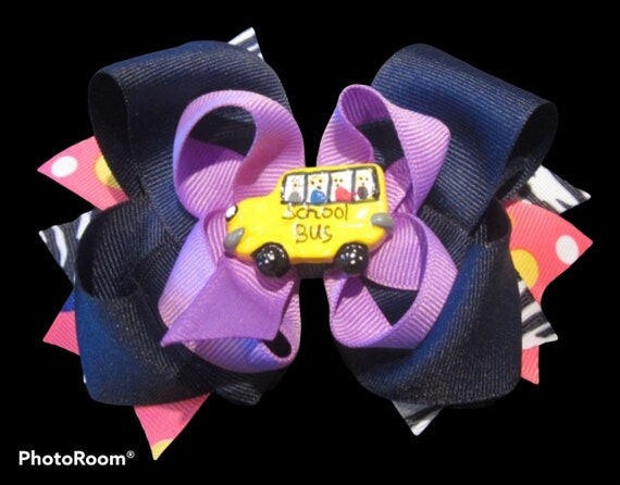 Back to School Hairbow School Bus Bow BTS Hair Bows Uniform - Etsy