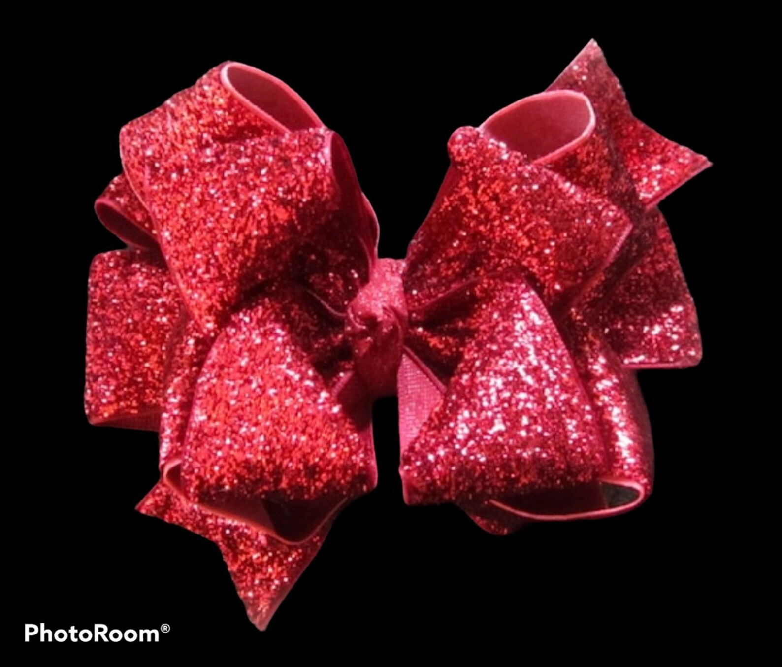 Red Glitter Bow Big Red Bow Glitter Hairbows Christmas Hair - Etsy