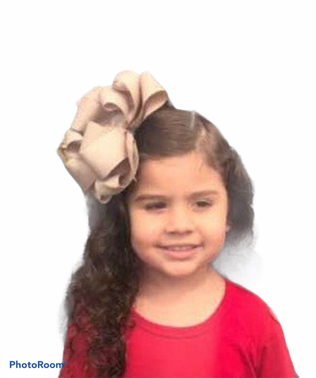 Beige Hair Bow, Big Layered Tan Bow, School Hair Bow, Girls Hairbow ...