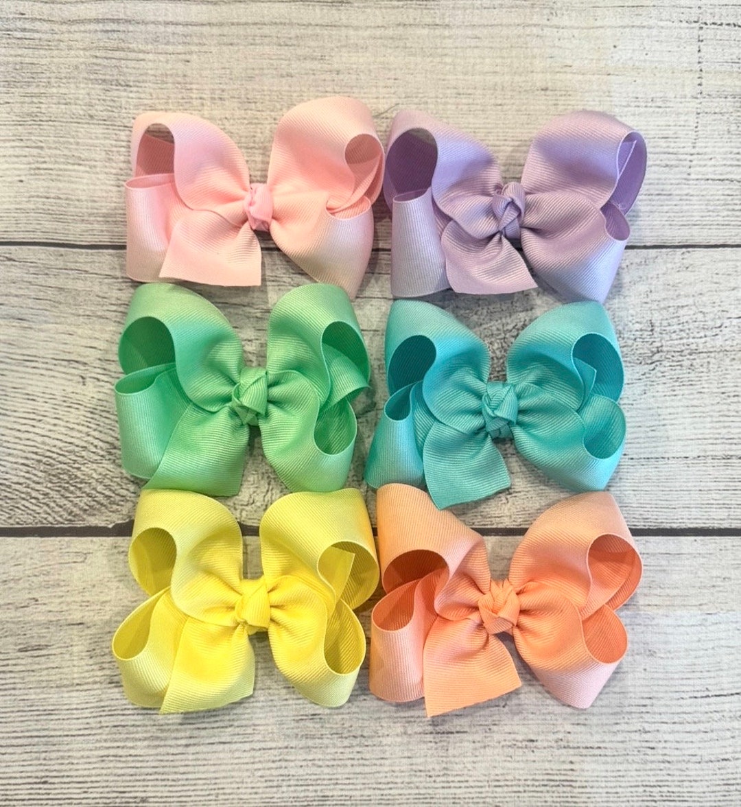 Pastel Hair Bows Girls Hairbows Spring Bows Boutique Bows Hair
