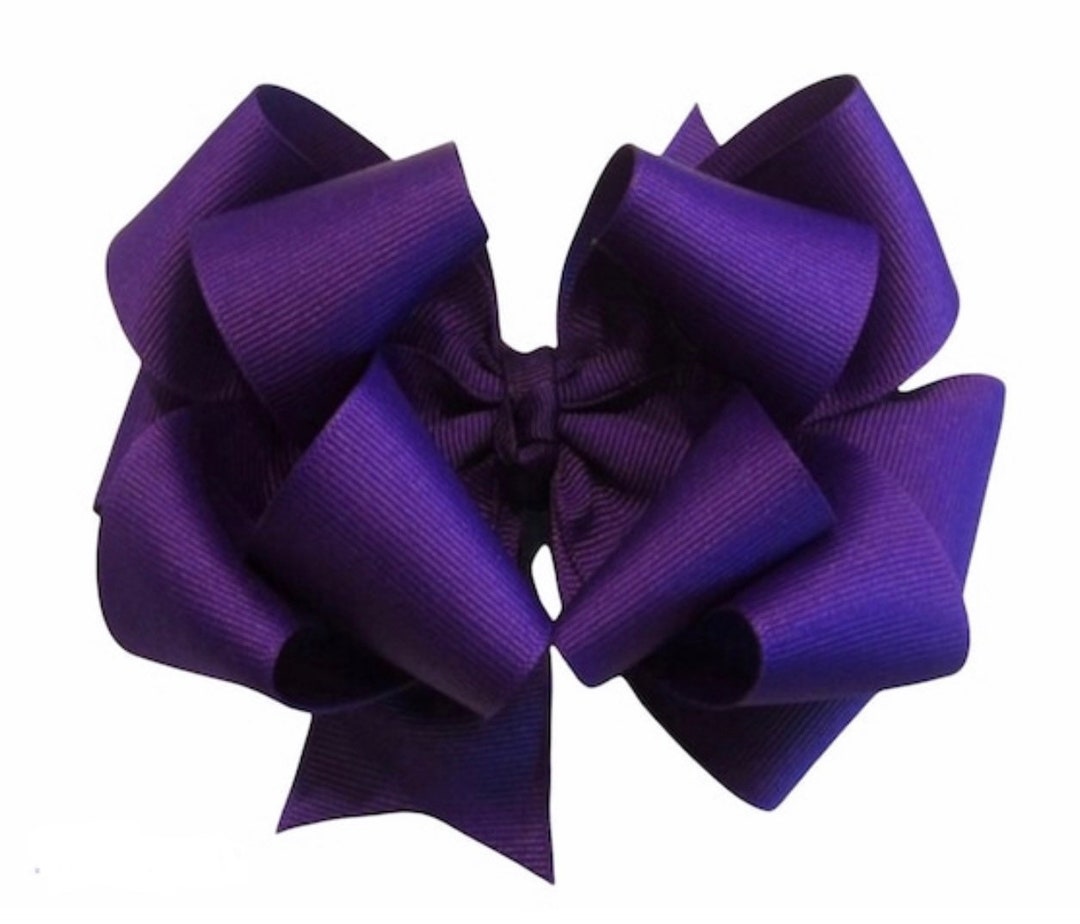 Purple Hair Bows, Hairbows, Girls Purple Bow, Purple Hairbow, Baby ...