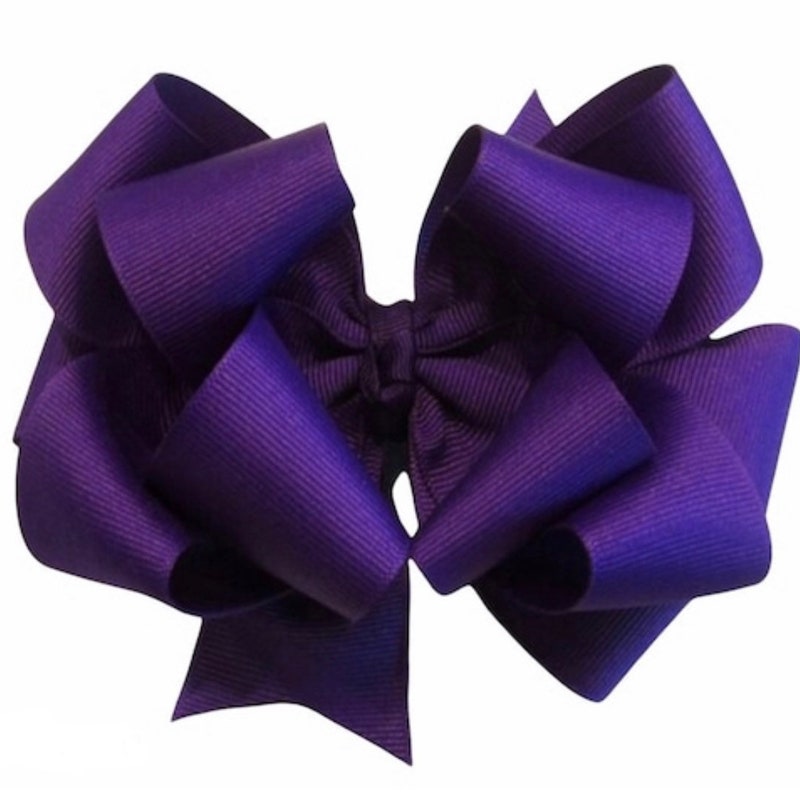 Purple Hair Bow - Etsy