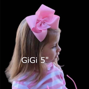 Baby Pink Satin Bow, Big Pink Hair Bow, 5 Inch Bow, Girls Boutique Bows ...