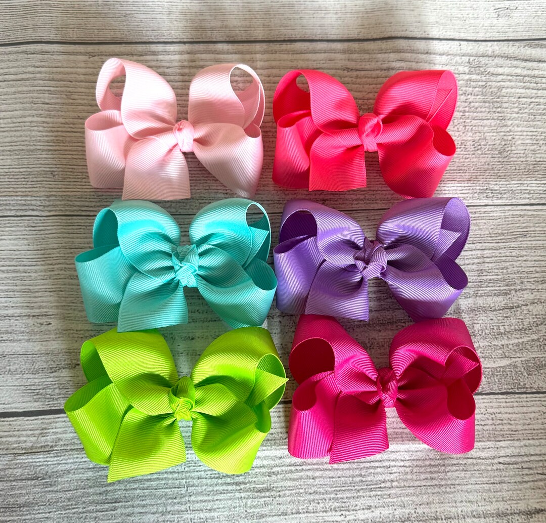 Hair Bows, Hairbow Package, Bundle of Bows, Baby Girl Headbands, You Pick Colors, Boutique Loopy ...