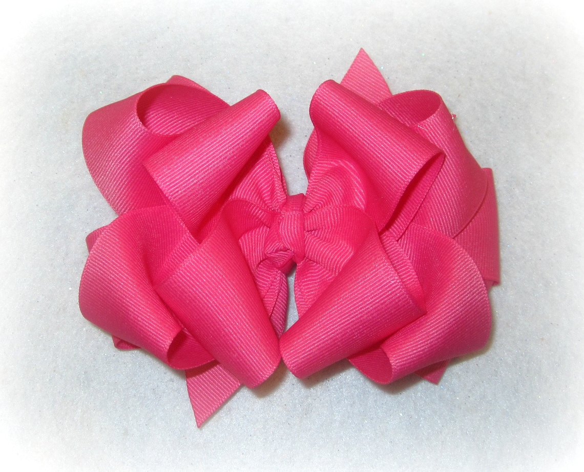 Hot Pink Hair Bow Large Bows Pink Hairbow HOT PINK | Etsy