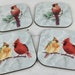 Cardinal Coasters Set of 4, Hardboard Coasters, Male Cardinal - Etsy