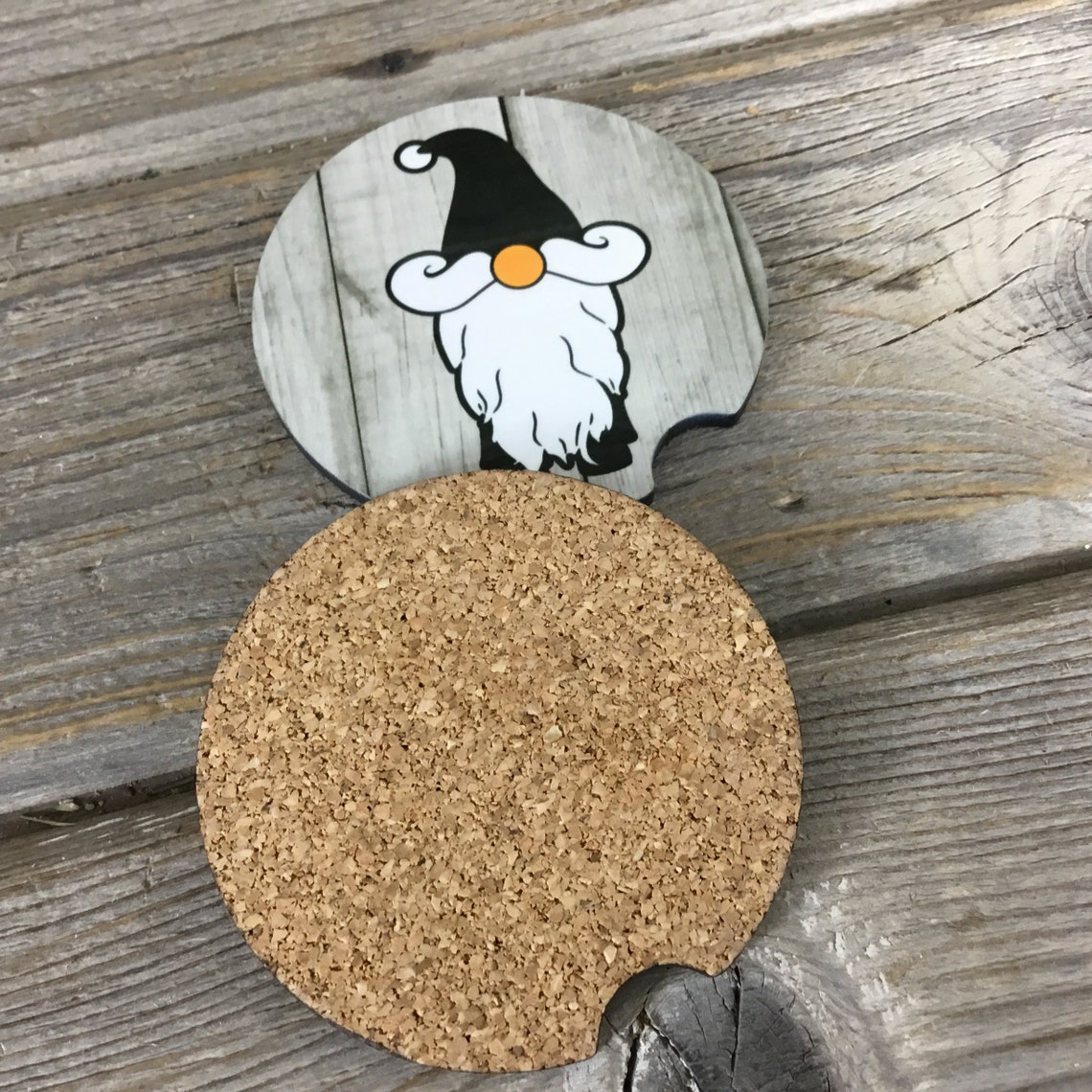 Gnomes Car Coasters Set of 2 Car Coasters Gnome Car Decor | Etsy