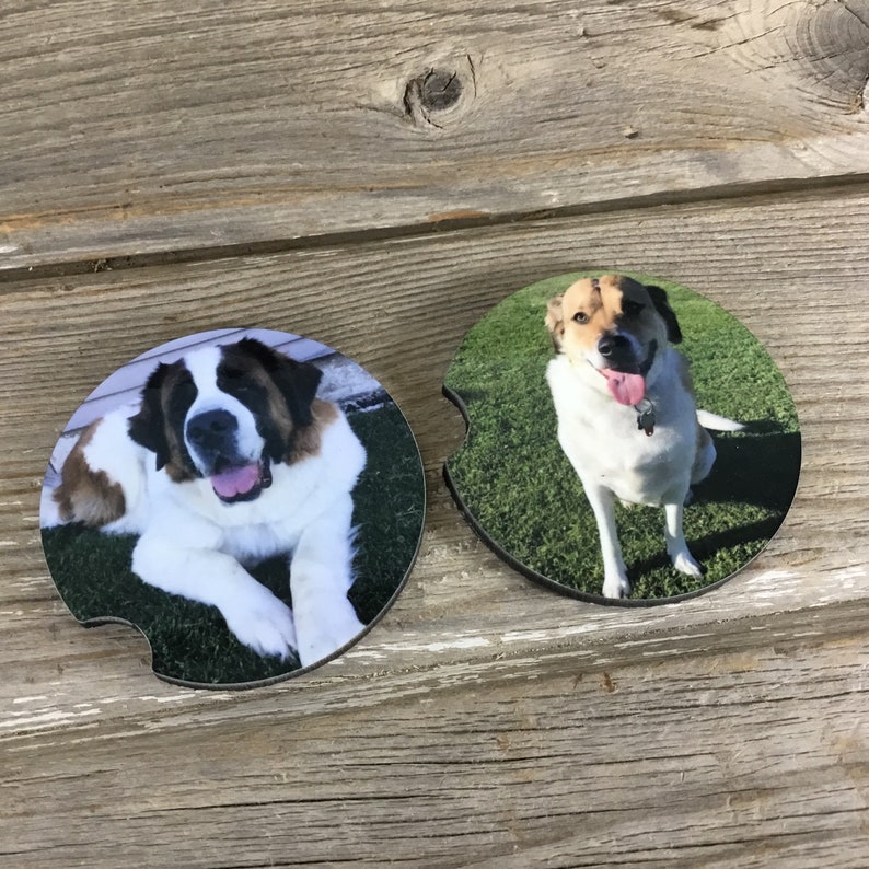 Personalized Car Coasters Set of 2 Photo Car Coasters Custom - Etsy