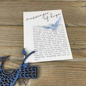 Bluebird Messenger of Hope Wood Story Card Ornament - Etsy