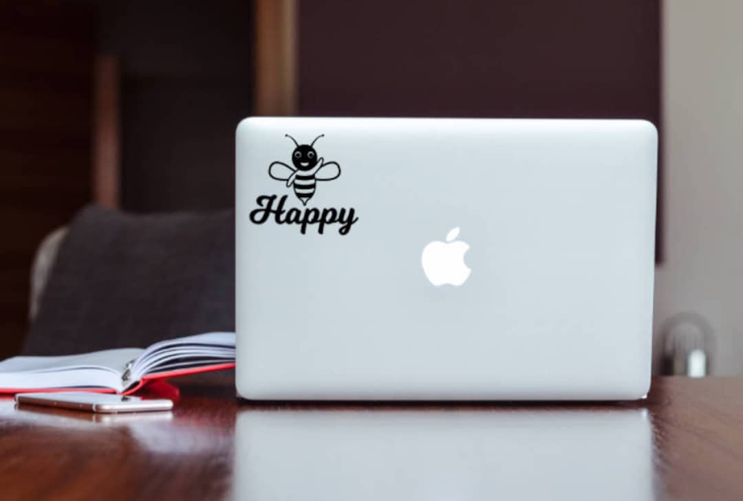 Bee Happy Decal, Bumble Bee, Bee Decal, Honeybee, Window Decal, Car ...