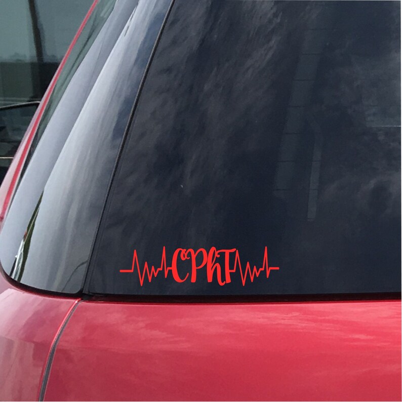 Cpht Heartbeat Car Decal Certified Pharmacy Technician Pharm - Etsy
