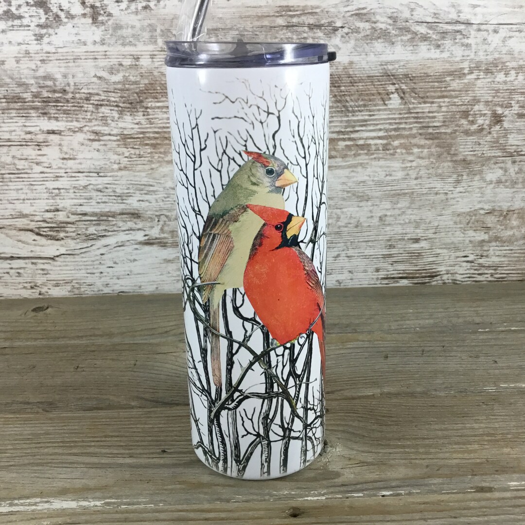 Cardinals in Tree 20 Oz Skinny Tumbler With Straw & Lid - Etsy