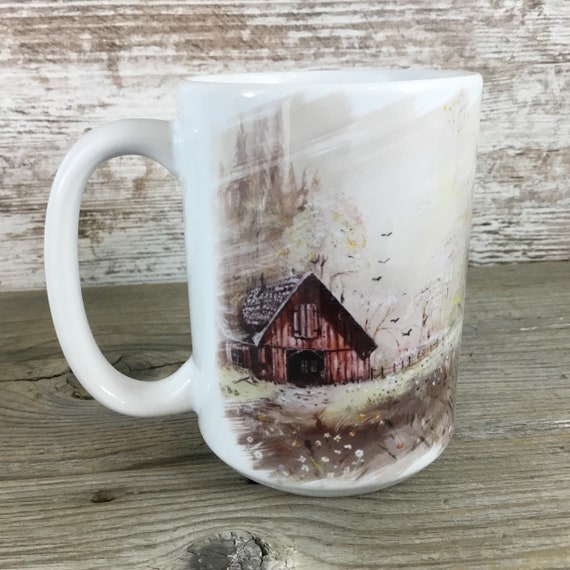 Old Vintage Rustic Barn Coffee Mug | Etsy