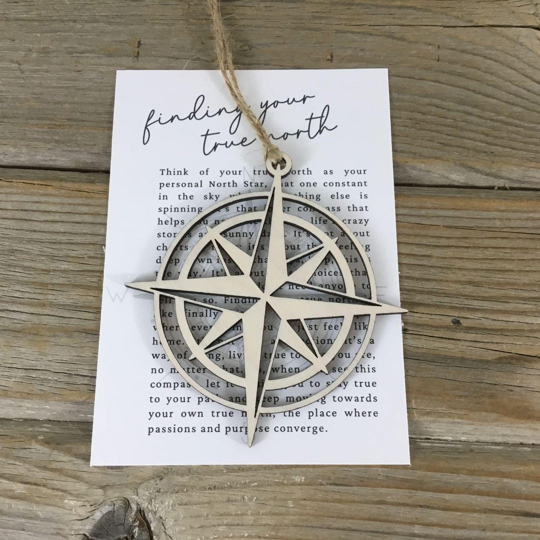 Compass Finding Your True North Story Card Ornament - Etsy
