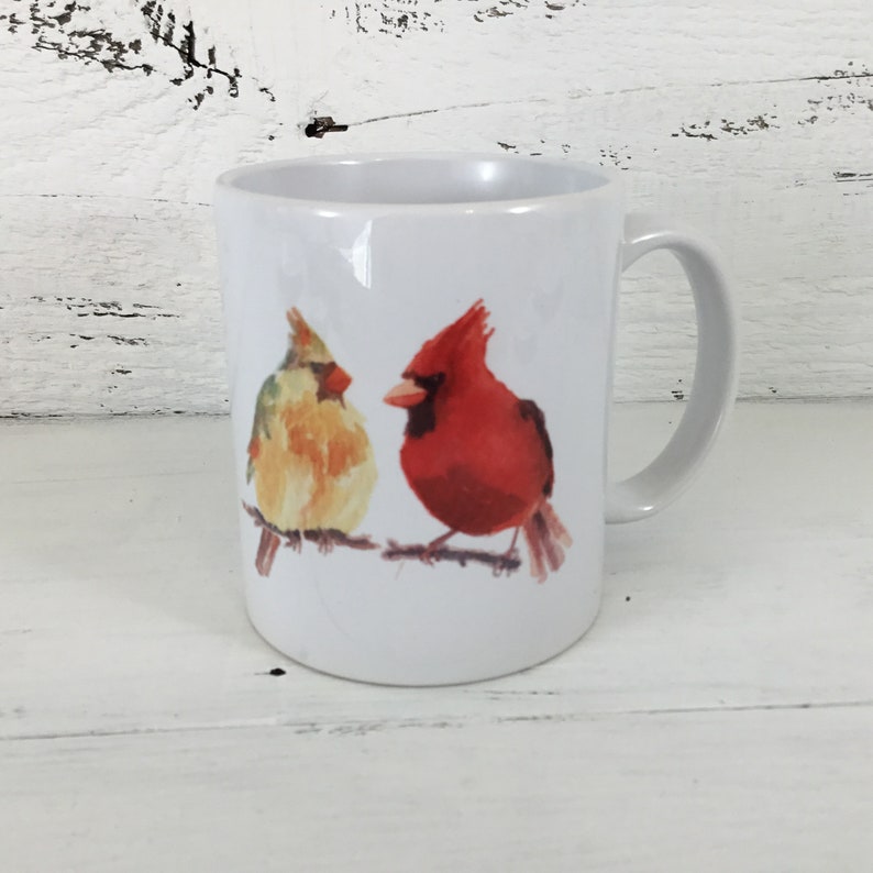 Male & Female Cardinal Coffee Mug - Etsy