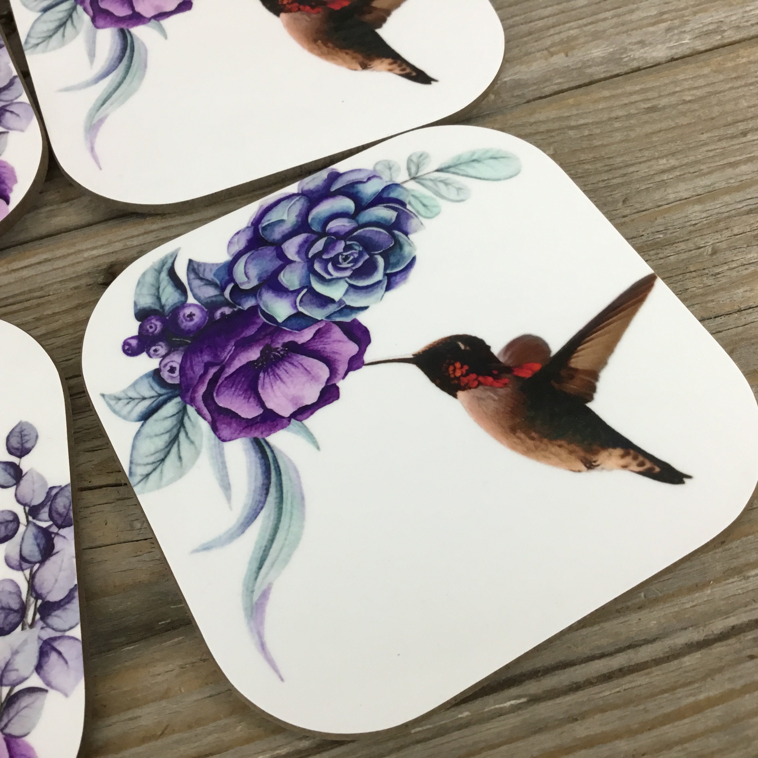Hummingbird Coasters Set of 4 | Etsy