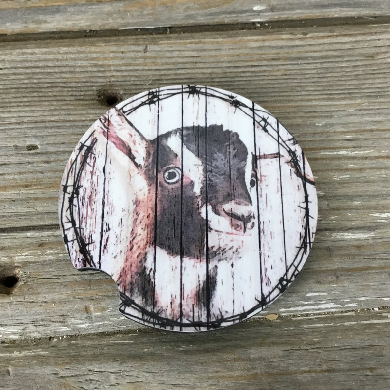 Rustic Goat Car Coasters Set of 2 Car Coasters Goat Car - Etsy