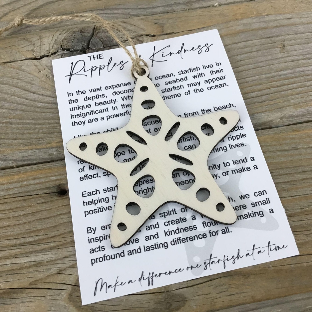 Starfish Ripples of Kindness Story Card Ornament - Etsy