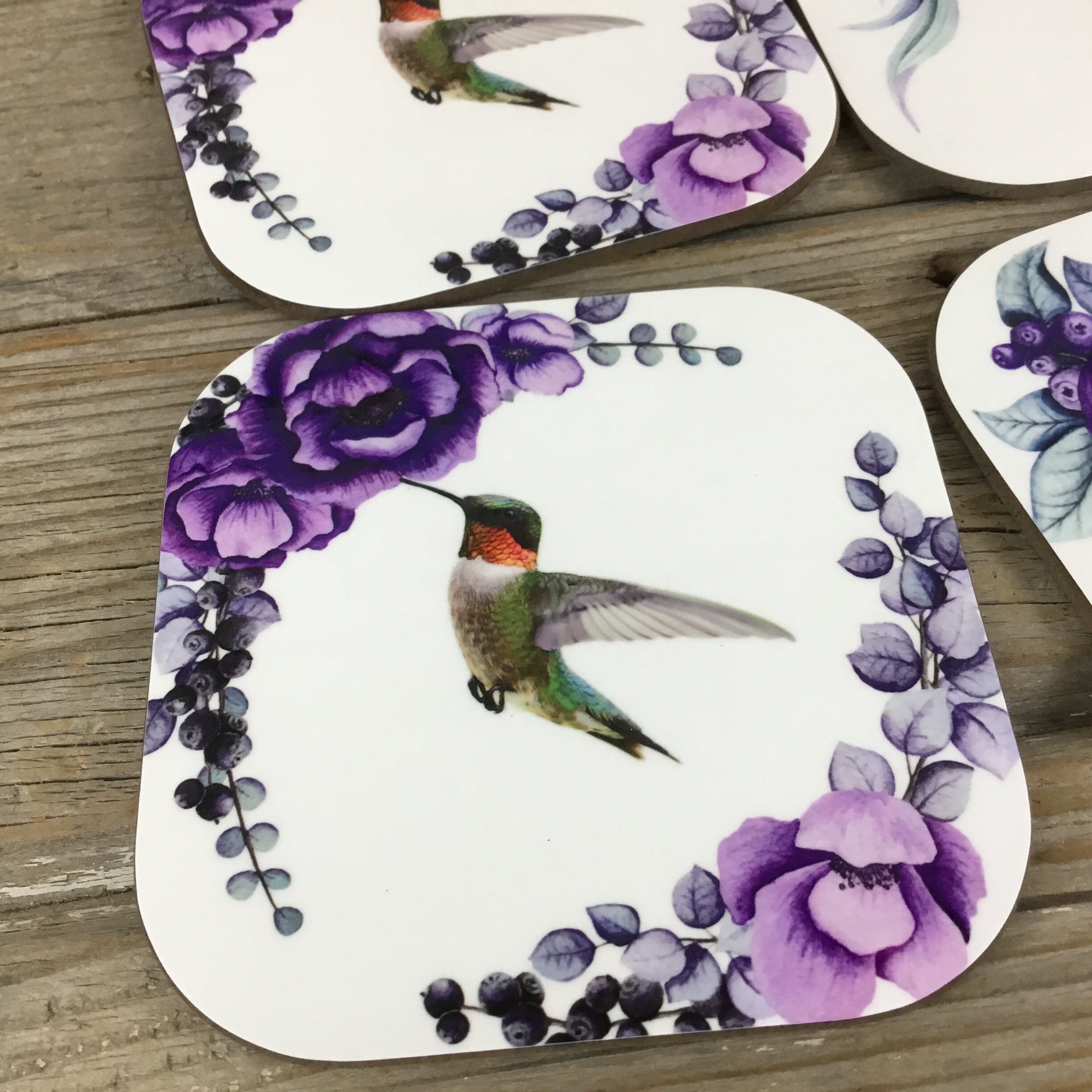 Hummingbird Coasters Set of 4 | Etsy