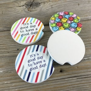 It's a Good Day to Have a Good Day Car Coasters, Set of 2 Car Coasters ...