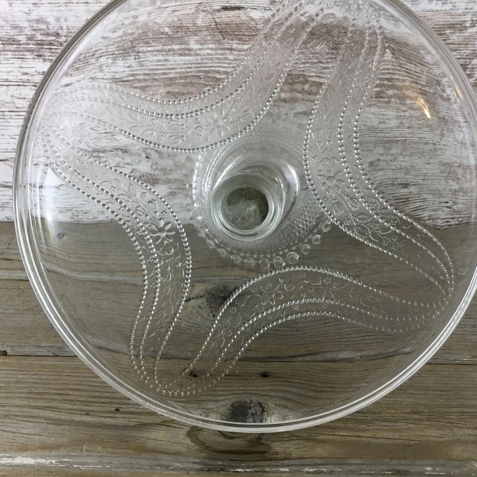 Antique EAPG Garfield Drape Canadian Drape Round Glass Cake Stand Circa ...