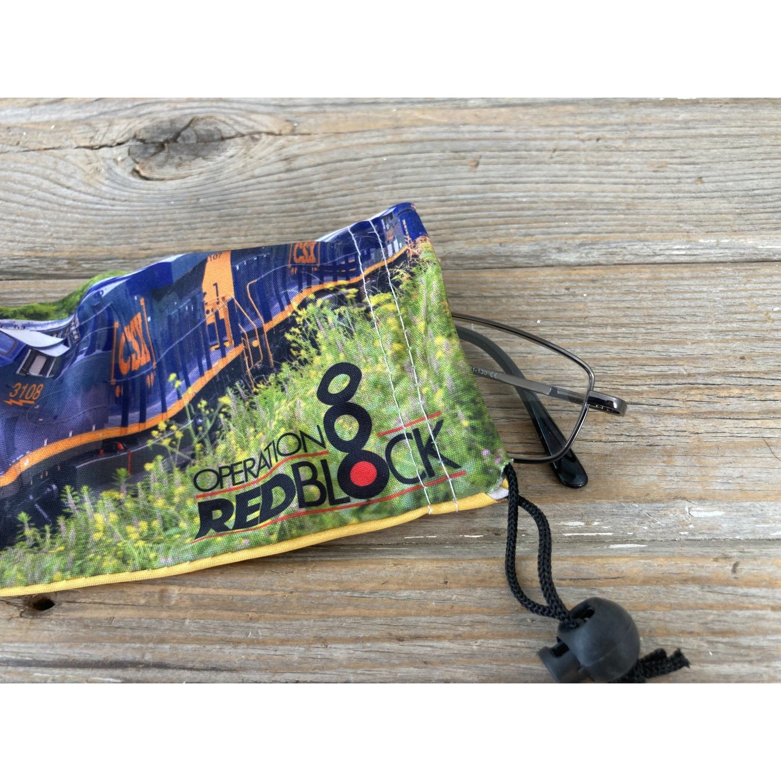 CSX Operation Redblock Drawstring Pouch Eye Glass Case - Etsy