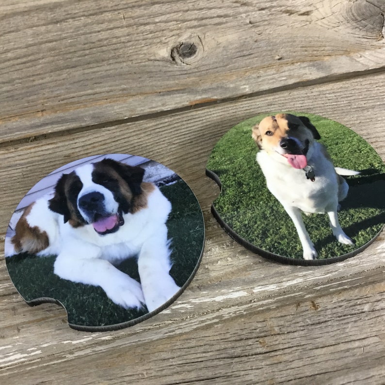 Personalized Car Coasters Set of 2 Photo Car Coasters Custom - Etsy