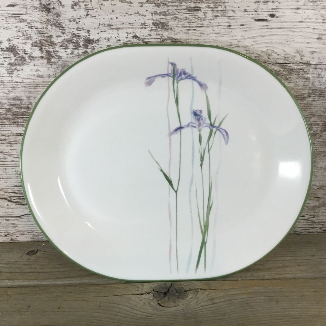 Vintage Corelle Corning Shadow Iris Pattern Serving Platter 12 X 10 - Etsy