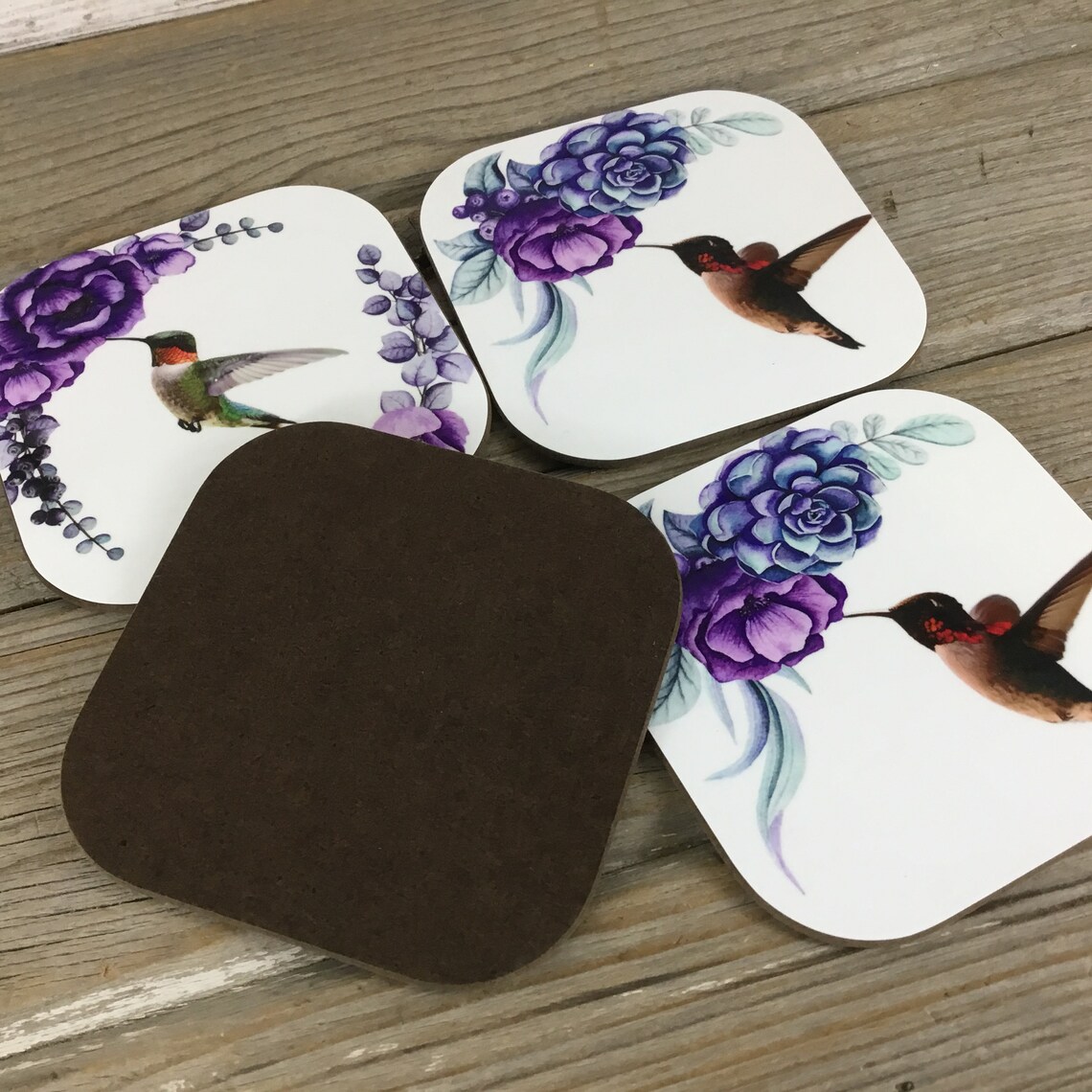 Hummingbird Coasters Set of 4 | Etsy