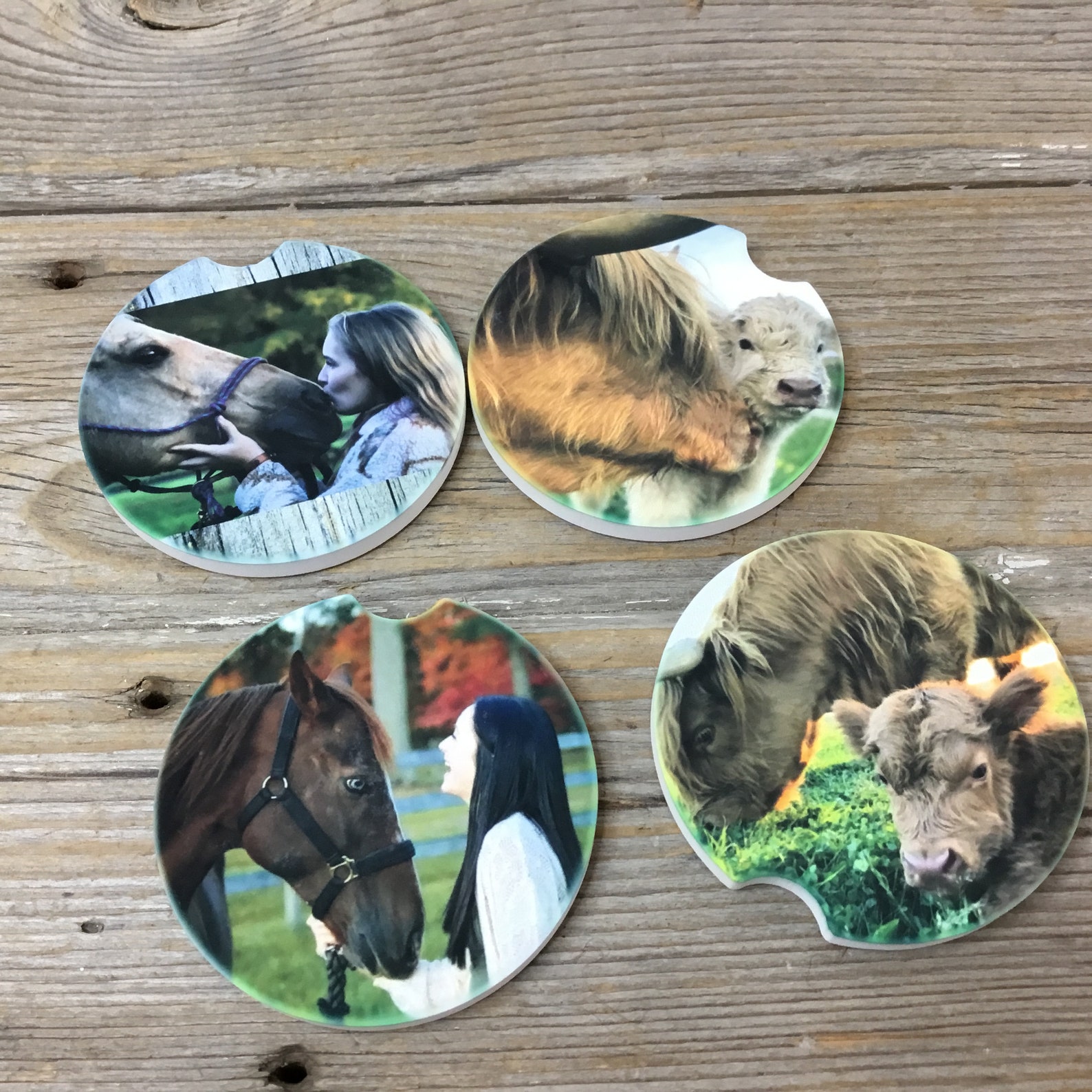 Personalized Car Coasters Set of 2 Photo Car Coasters Custom - Etsy