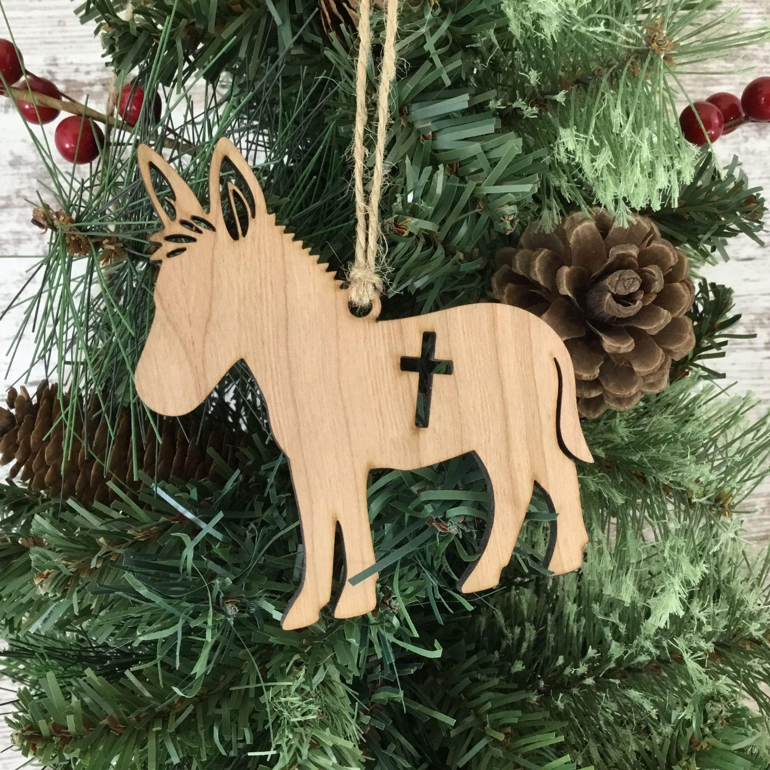 Donkey Story Card Ornament – the Story of the Donkey’s Cross - Etsy