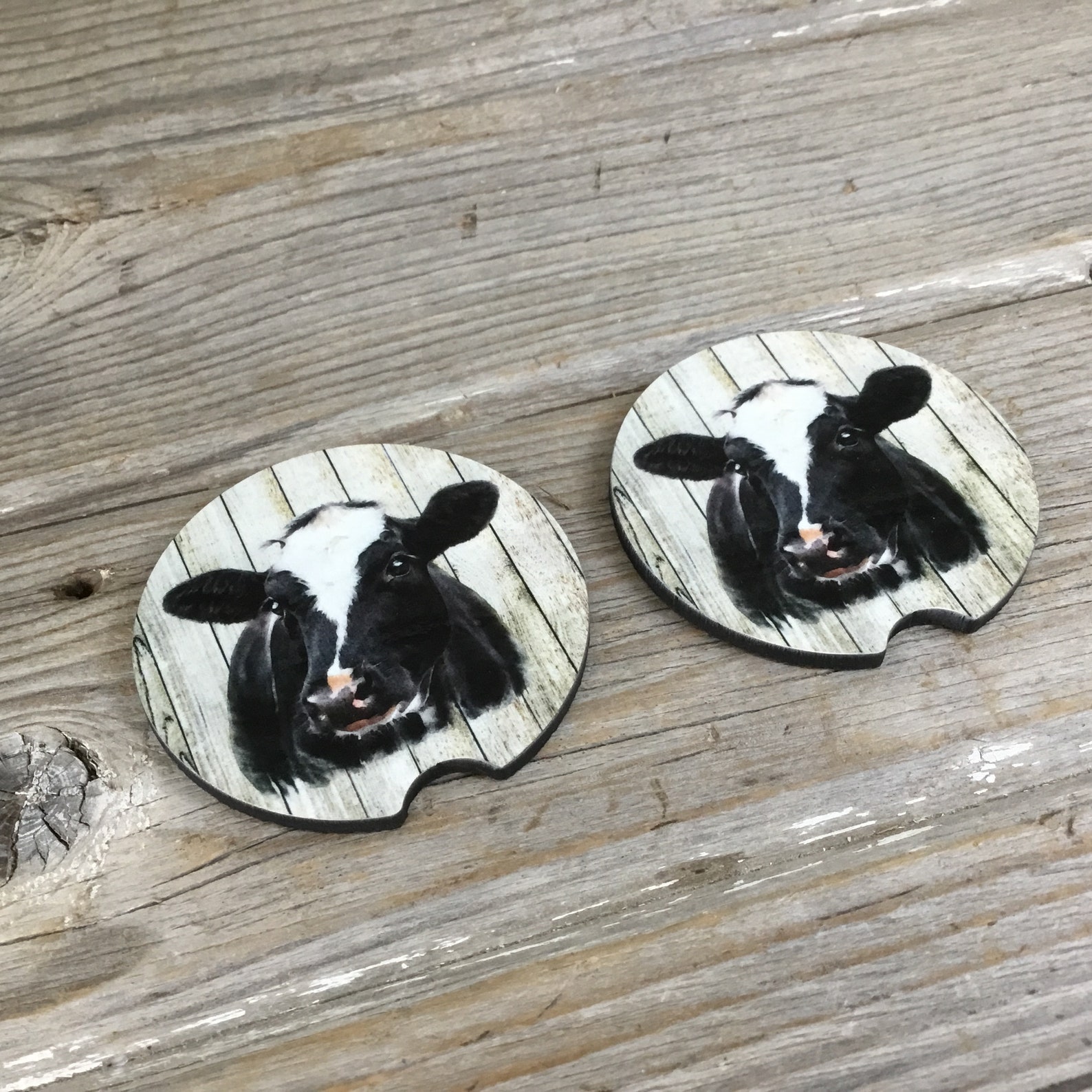 Holstein Cow Car Coasters, Set of 2 Car Coasters - Etsy