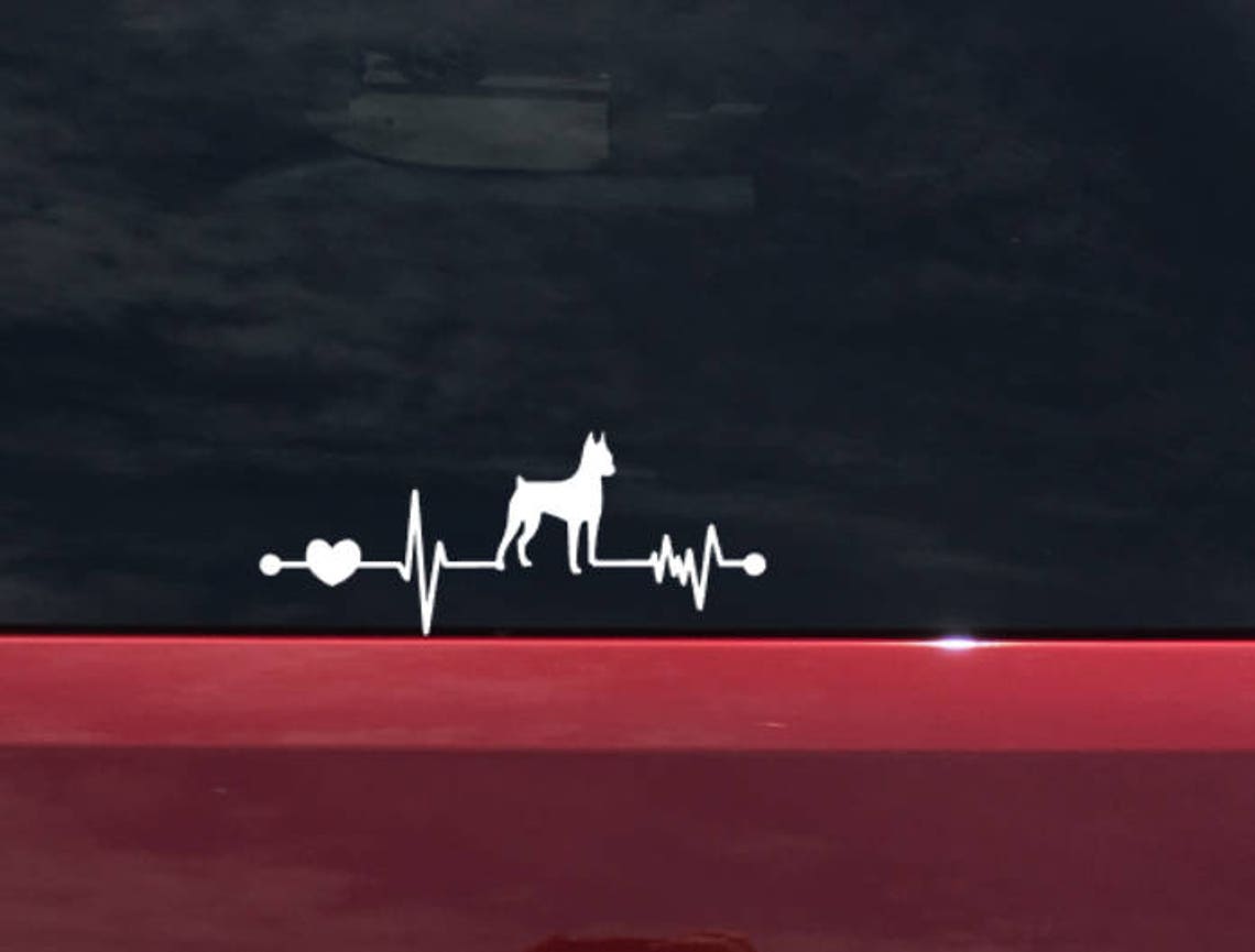 Min Pin Miniature Pinscher Decal Car Decal Dog Decal Min | Etsy