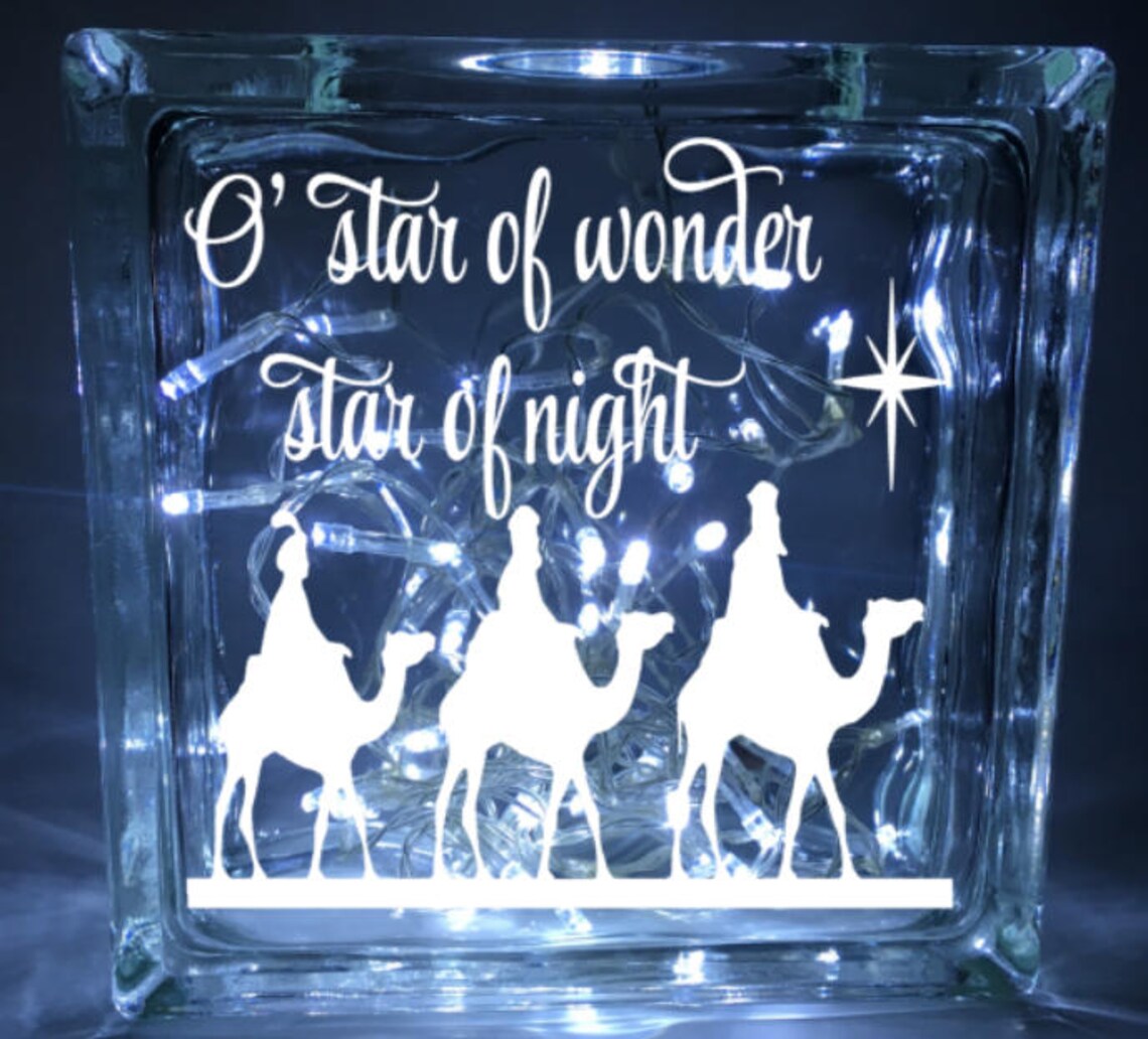 Wise Men Decal Three Wise Men Glass Block Decal Christmas - Etsy