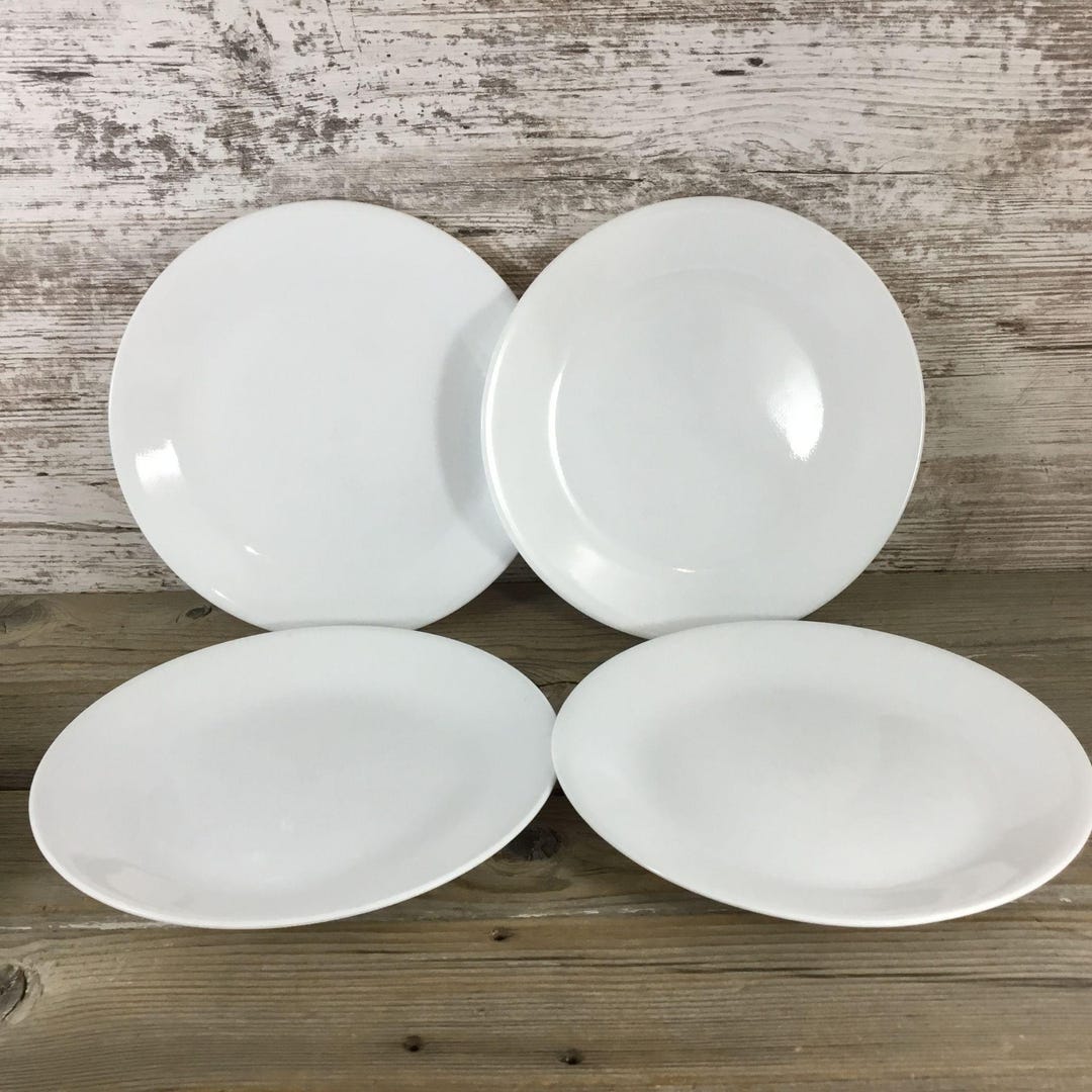 Set of 4 Corelle Winter Frost White Luncheon Plates 8.5" - Etsy
