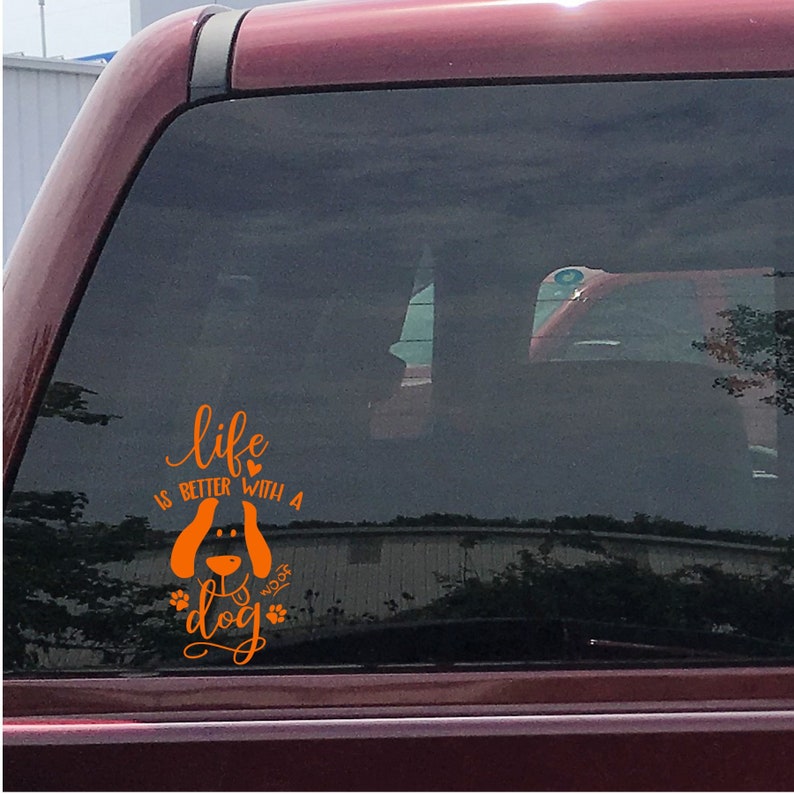 Life is Better With a Dog Vinyl Decal Car Decal Dog Laptop | Etsy