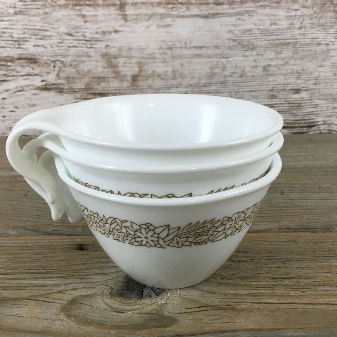 Corelle Woodland Brown Cups – Set of 3 Hook Handle Coffee Tea Mugs ...