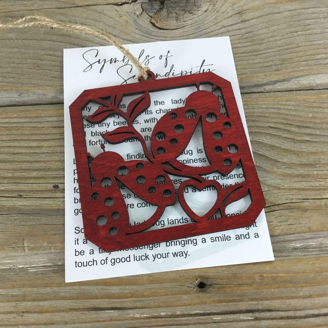Ladybugs Symbols of Serendipity Story Card Ornament - Etsy