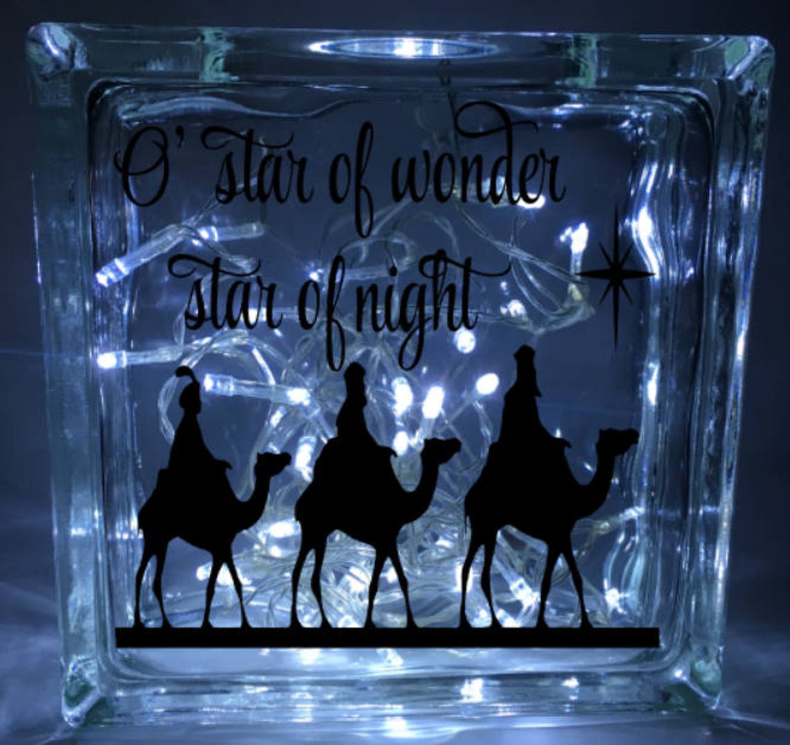 Wise Men Decal Three Wise Men Glass Block Decal Christmas - Etsy