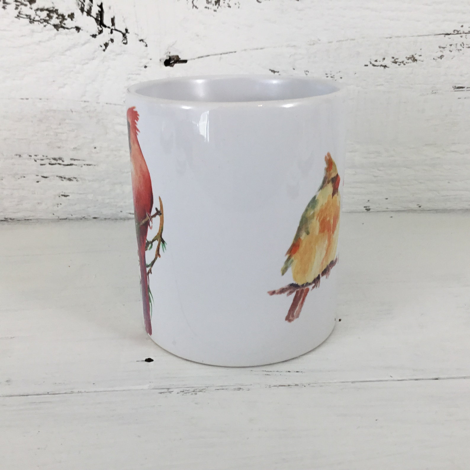 Male & Female Cardinal Coffee Mug - Etsy