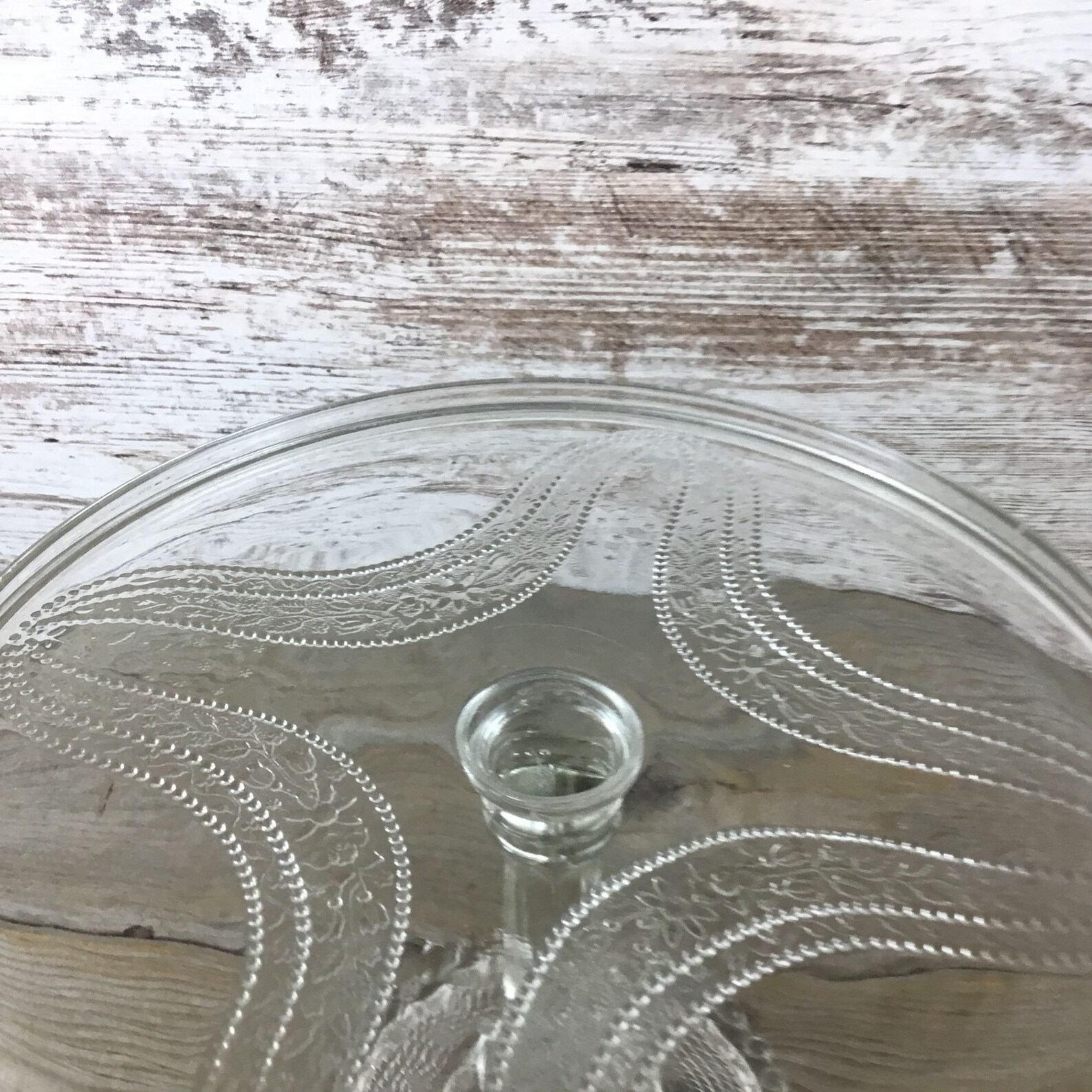 Antique EAPG Garfield Drape Canadian Drape Round Glass Cake Stand Circa ...