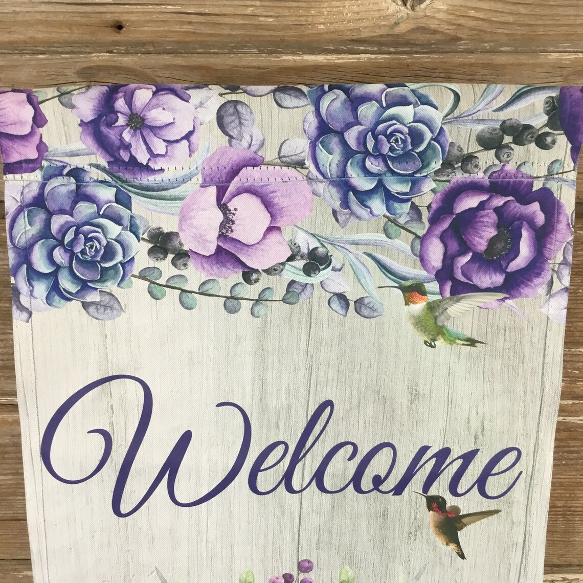 Welcome Hummingbirds & Flowers Garden Flag - Etsy