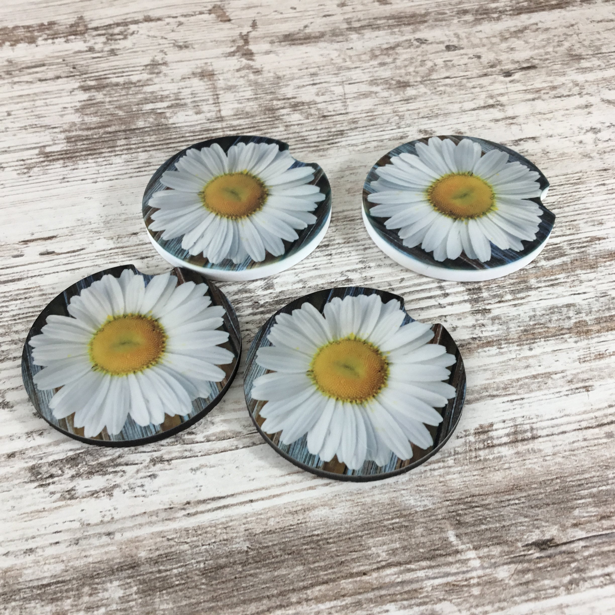 Daisy Car Coasters Set of 2 Car Coasters - Etsy Sweden