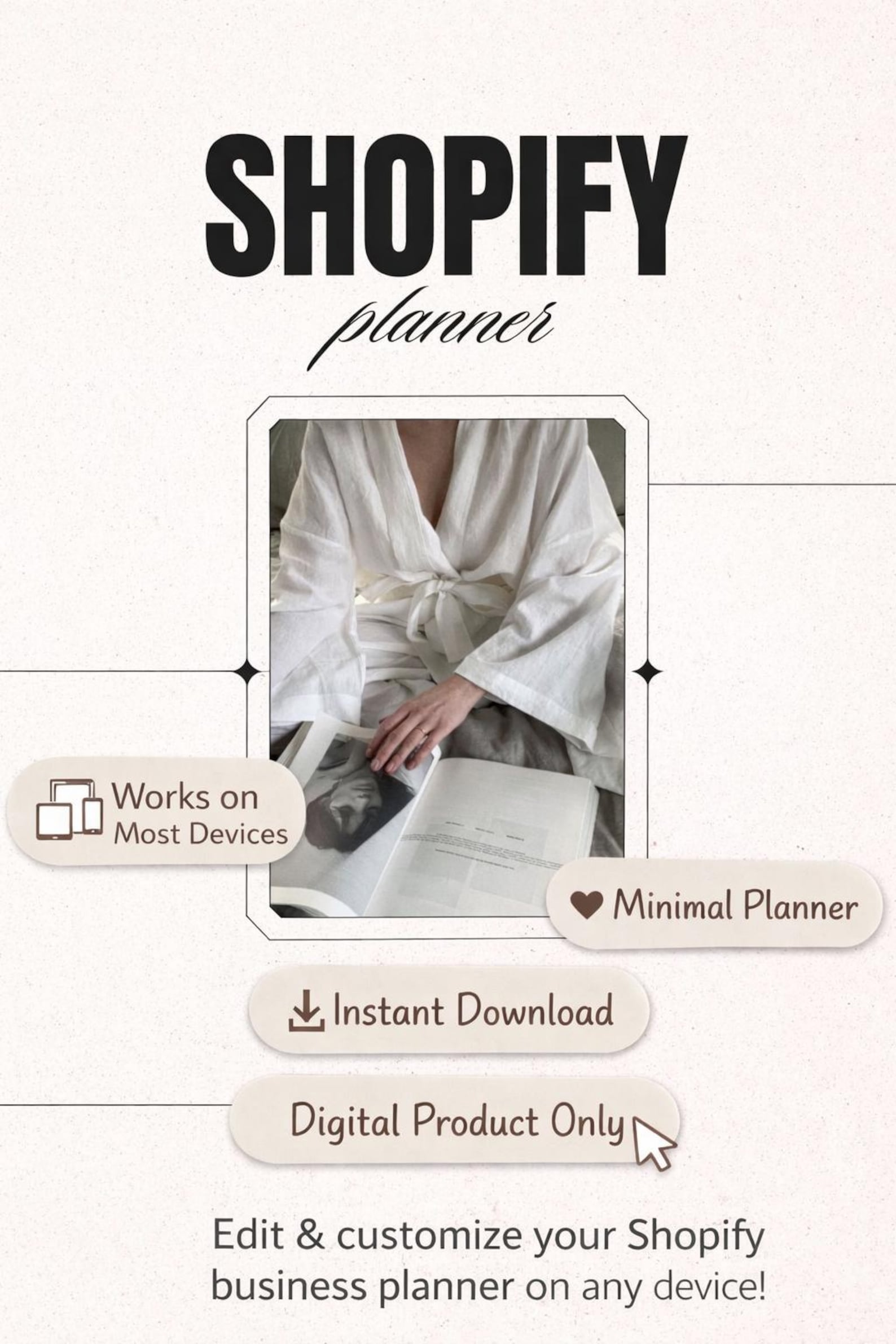 Editable Digital Planner Template | Minimal Daily Planner | Instant ...