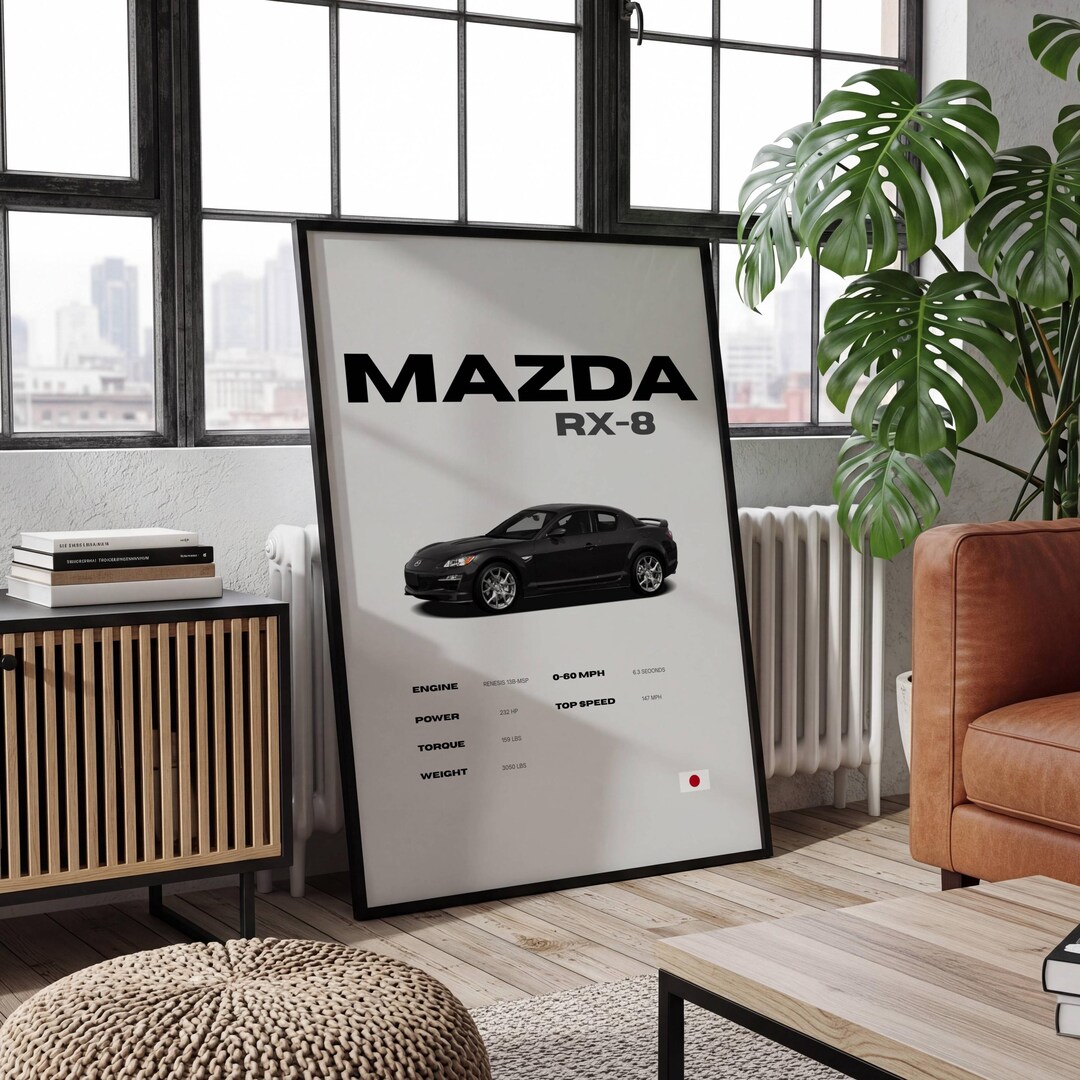 Mazda RX-8 Car Specs Poster | Rolled Poster, Automotive Wall Art - Etsy