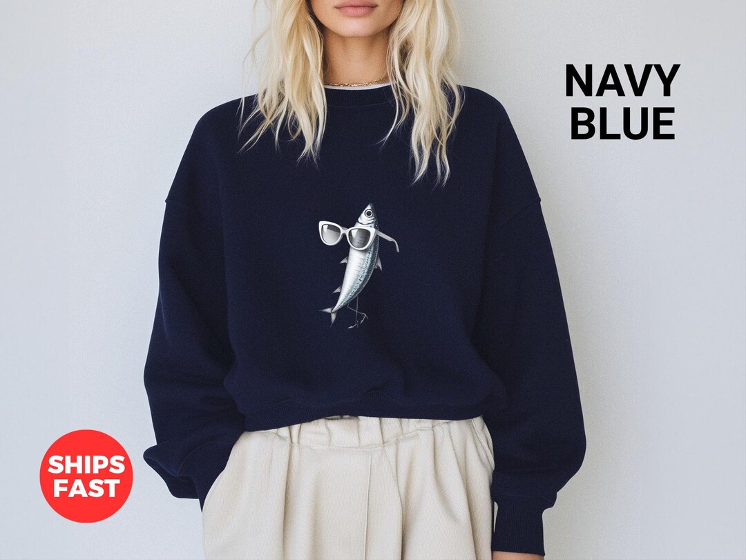 Funny Fisherman Aesthetic Sweatshirt Retro Fishing Sweatshirt Cool Fish ...