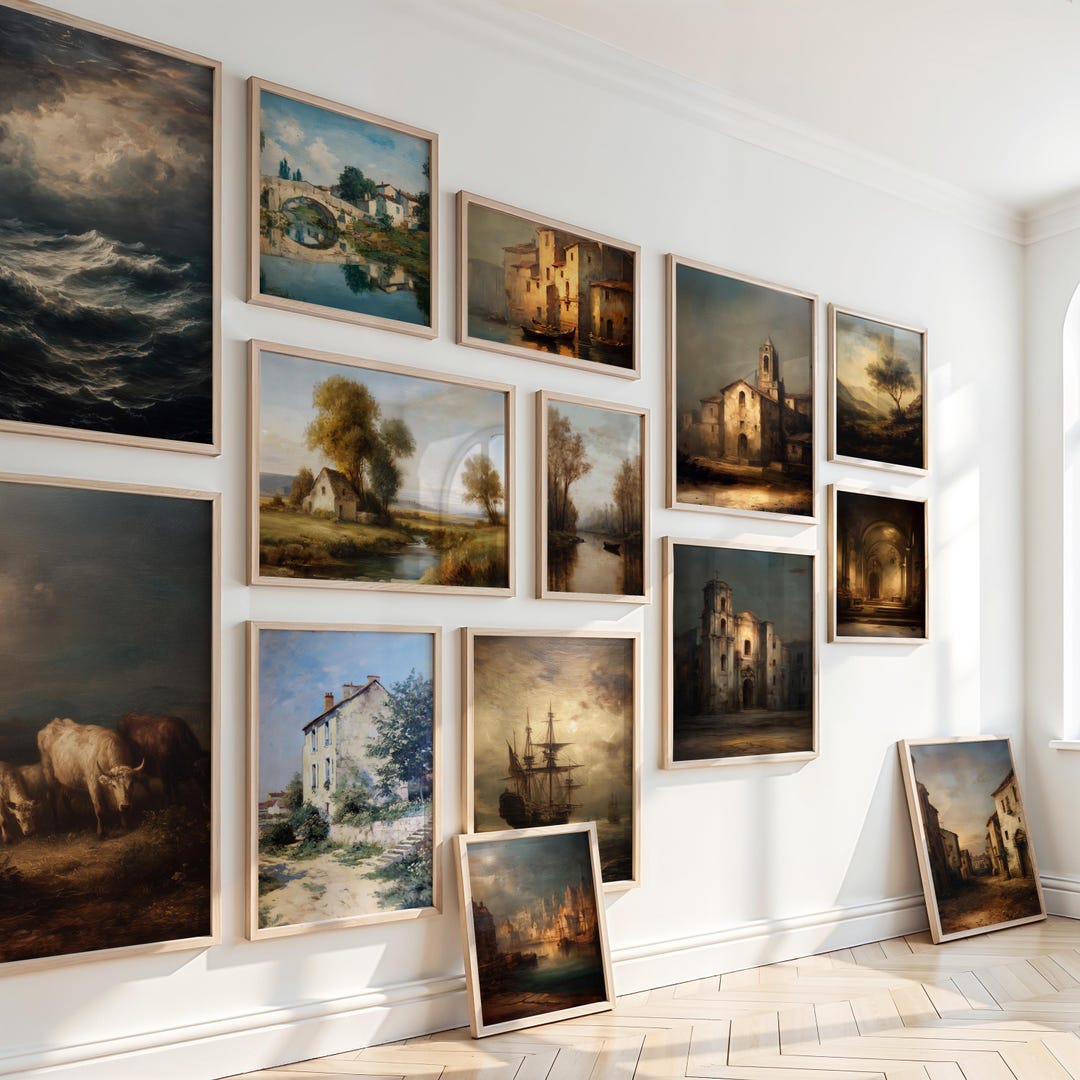 150+ Moody Vintage Art Prints | Dark Academia & French Country Décor ...